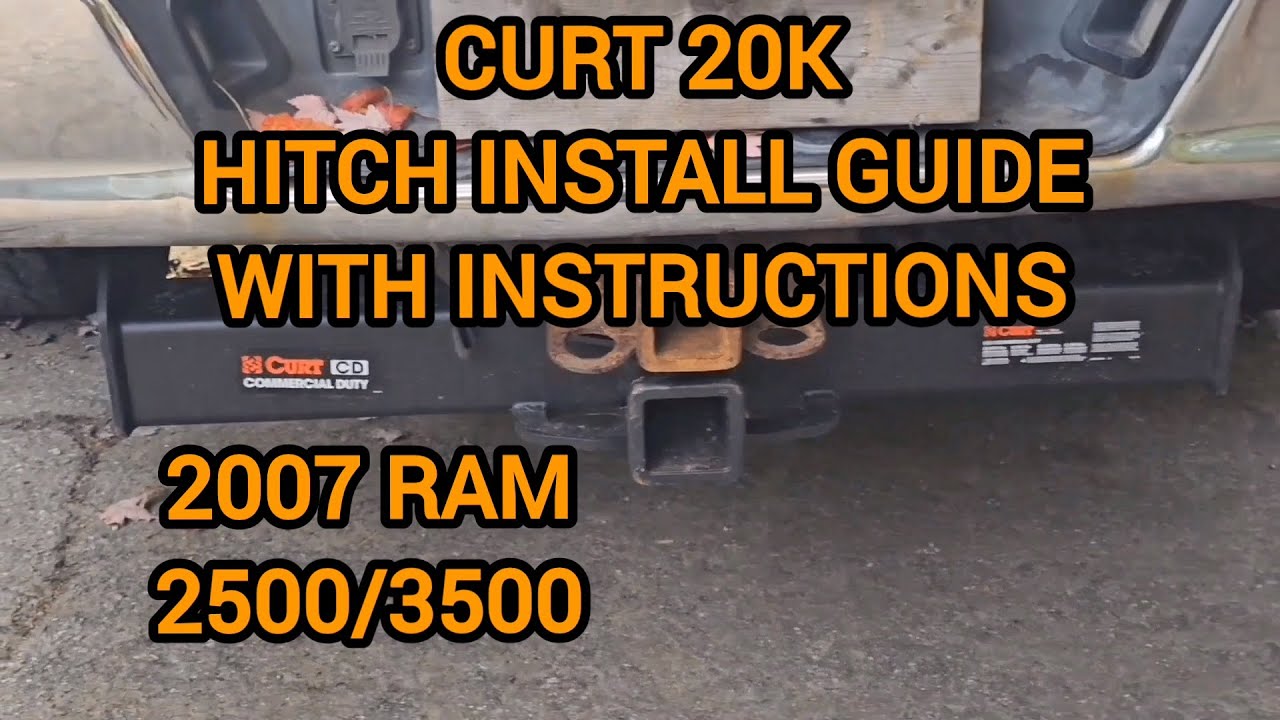 15809 20k CURT 2.5 inch reciever hitch installation 2007 Dodge Ram 2500 ...