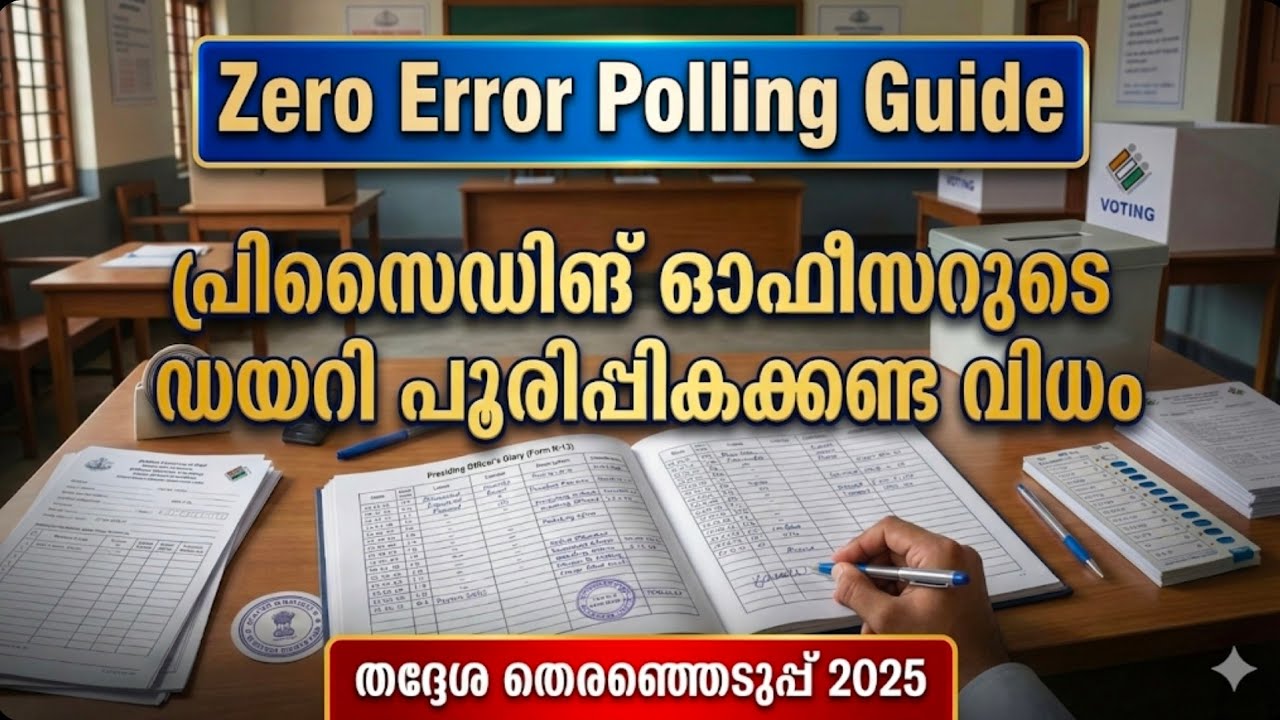 പ്രിസൈഡിങ് ഓഫീസറുടെ ഡയറി പൂരിപ്പിക്കേണ്ട വിധം |How to Fill Presiding ...