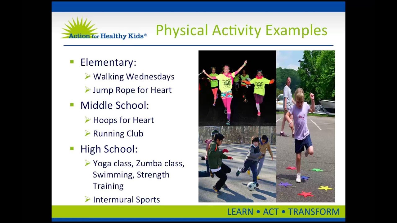 Physical Activity - HealthierUS School Challenge: Smarter Lunchrooms ...