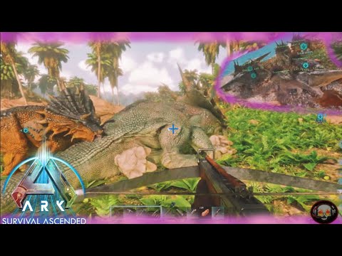 Taming an Army of Trikes in ARK Survival Ascended - YouTube