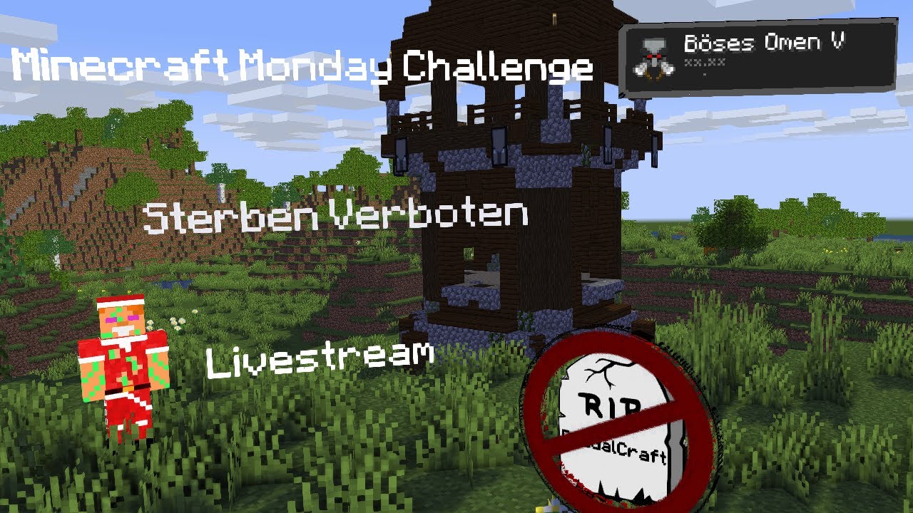 Minecraft Monday Challenge ¦ 1.18 Raid, Bad Omen V ohne sterben - YouTube