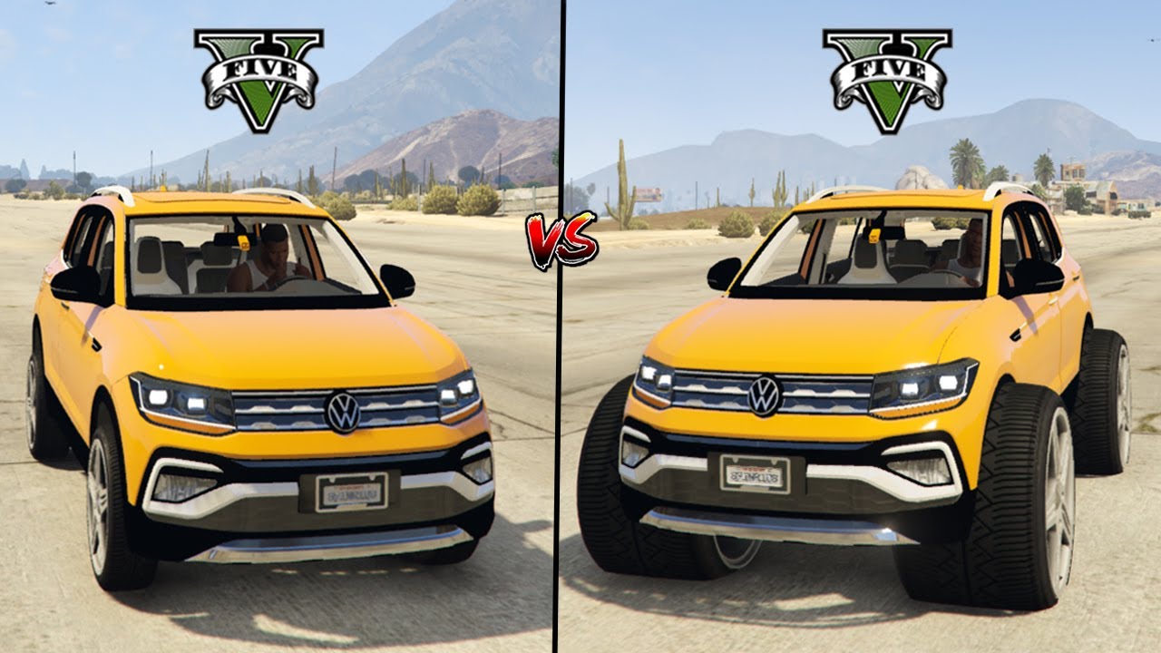 Gta 5 Normal Volkswagen Taigun Car Vs Gta 5 Monster Volkswagen Taigun ...