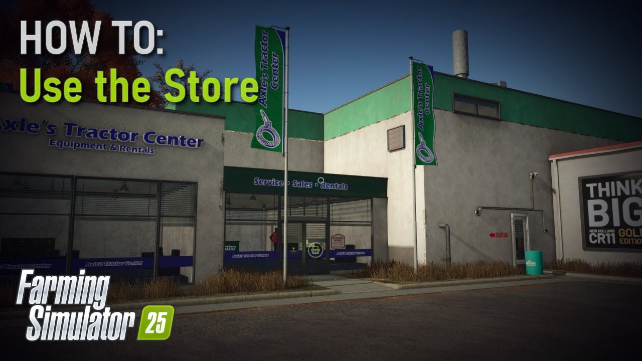 How to Use the Store and Buy Equipment | FS25 Tutorial - YouTube