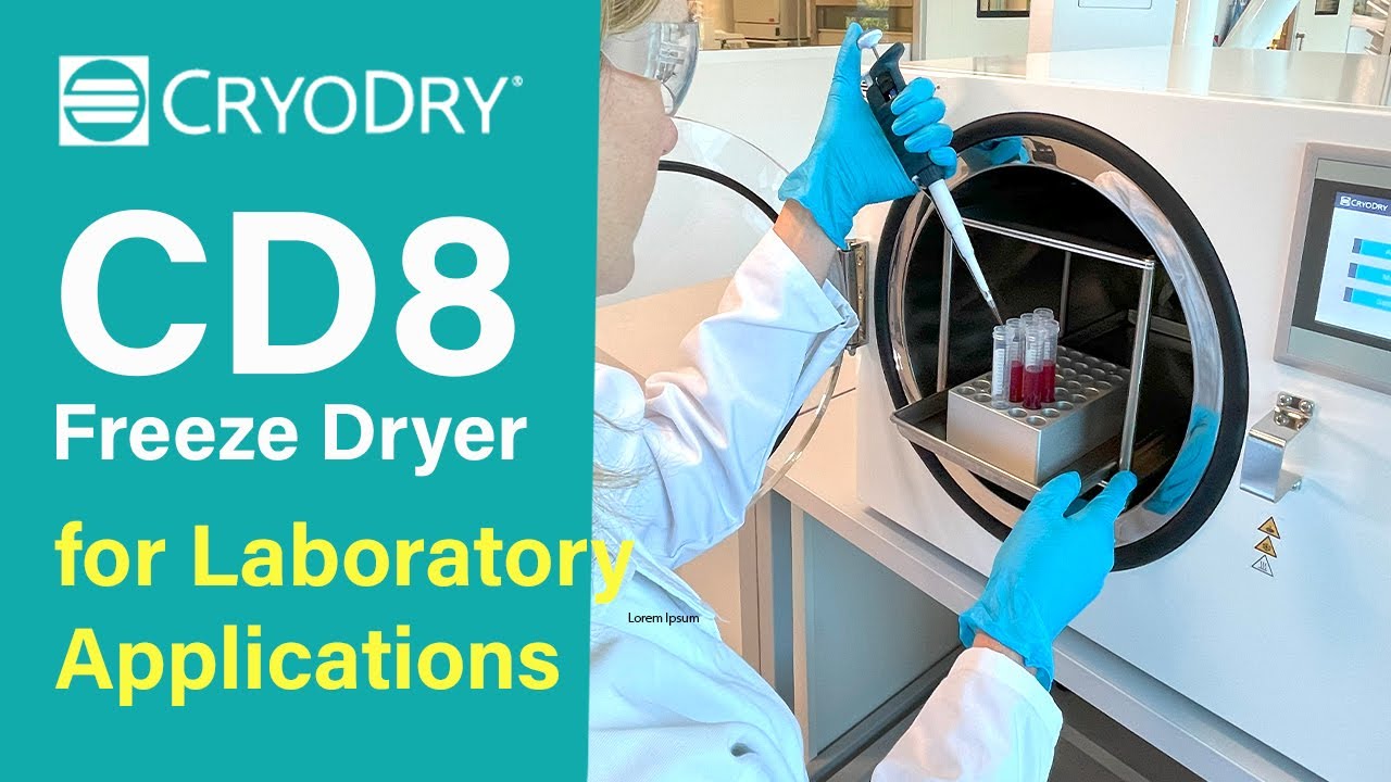 CryoDry CD8 Freeze Dryer for Laboratory Applications - Highlights and Features - YouTube