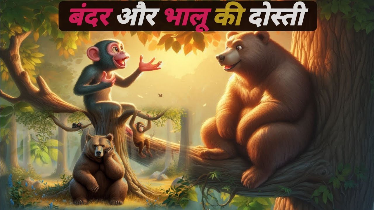 बन्दर और भालू की दोस्ती #shorts #short #viralvideo #video #bhalu # ...