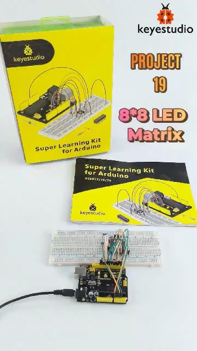 🐞 Time for the Arduino Super Learning Kit Project 19:LED matrix#shorts #keyestudio #arduino # ...