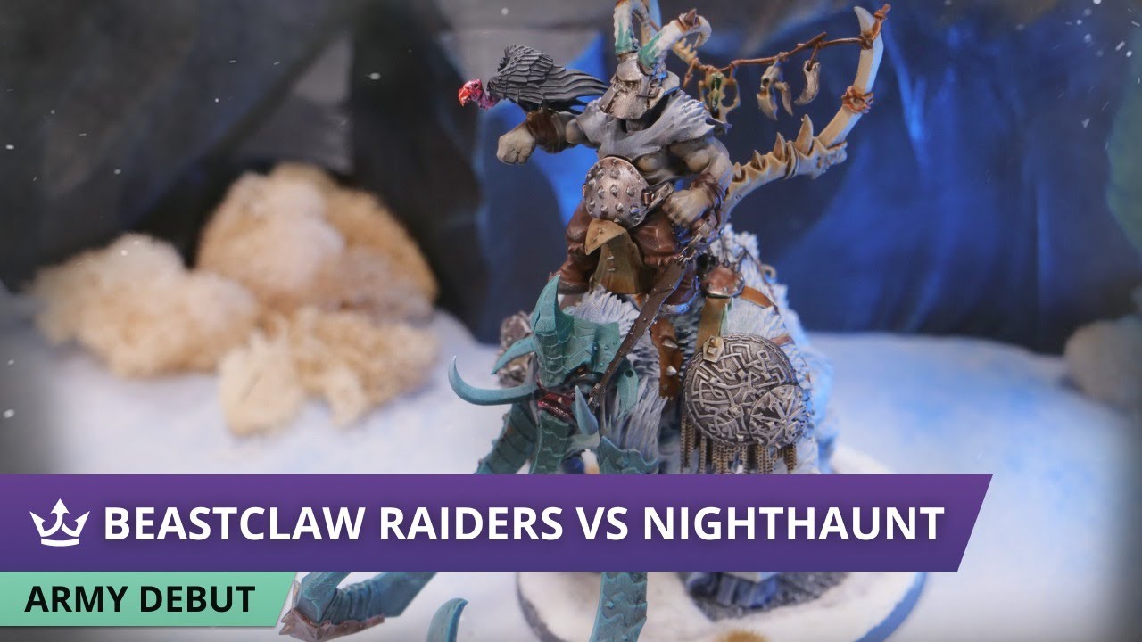 Beastclaw Raiders vs Nighthaunt - Army Debut - Age of Sigmar 3.0 Battle ...