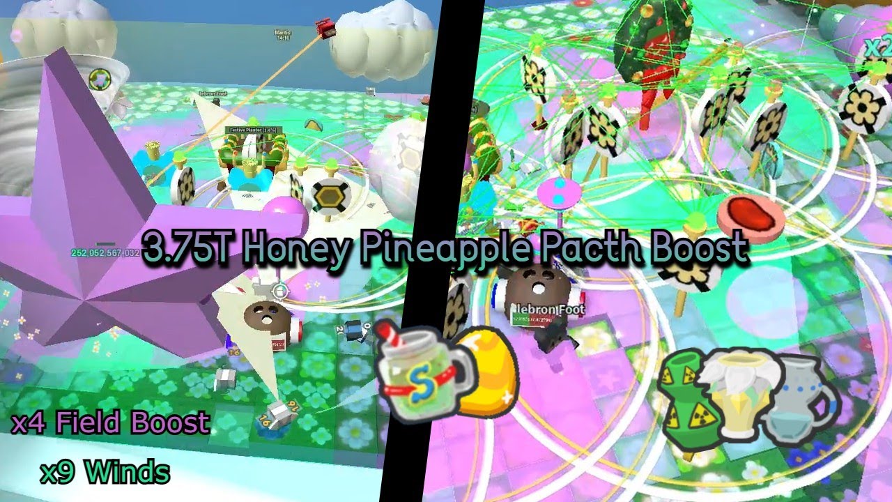 3.75T Honey Pineapple Patch Boost - Roblox Bee Swarm Simulator (FIRST WHITE BOOST) - YouTube