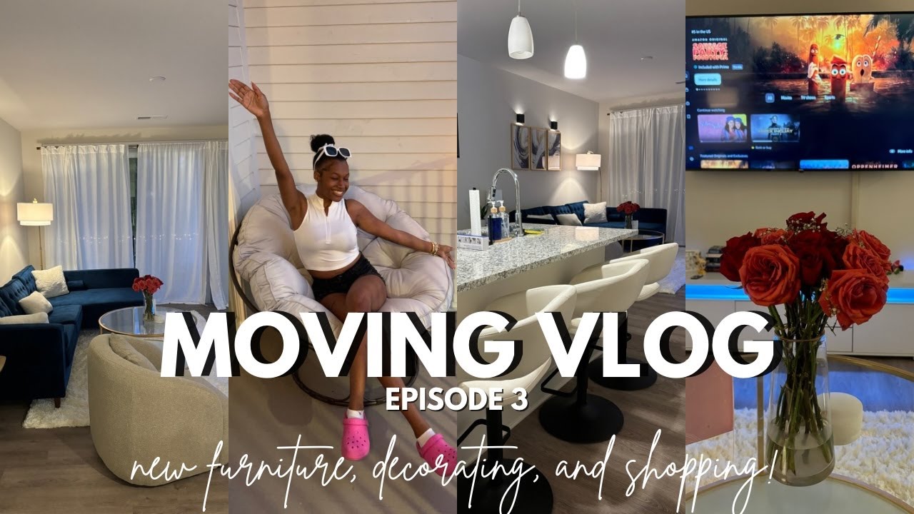 moving vlog | episode 3 | my first apartment! | new furniture, more ...