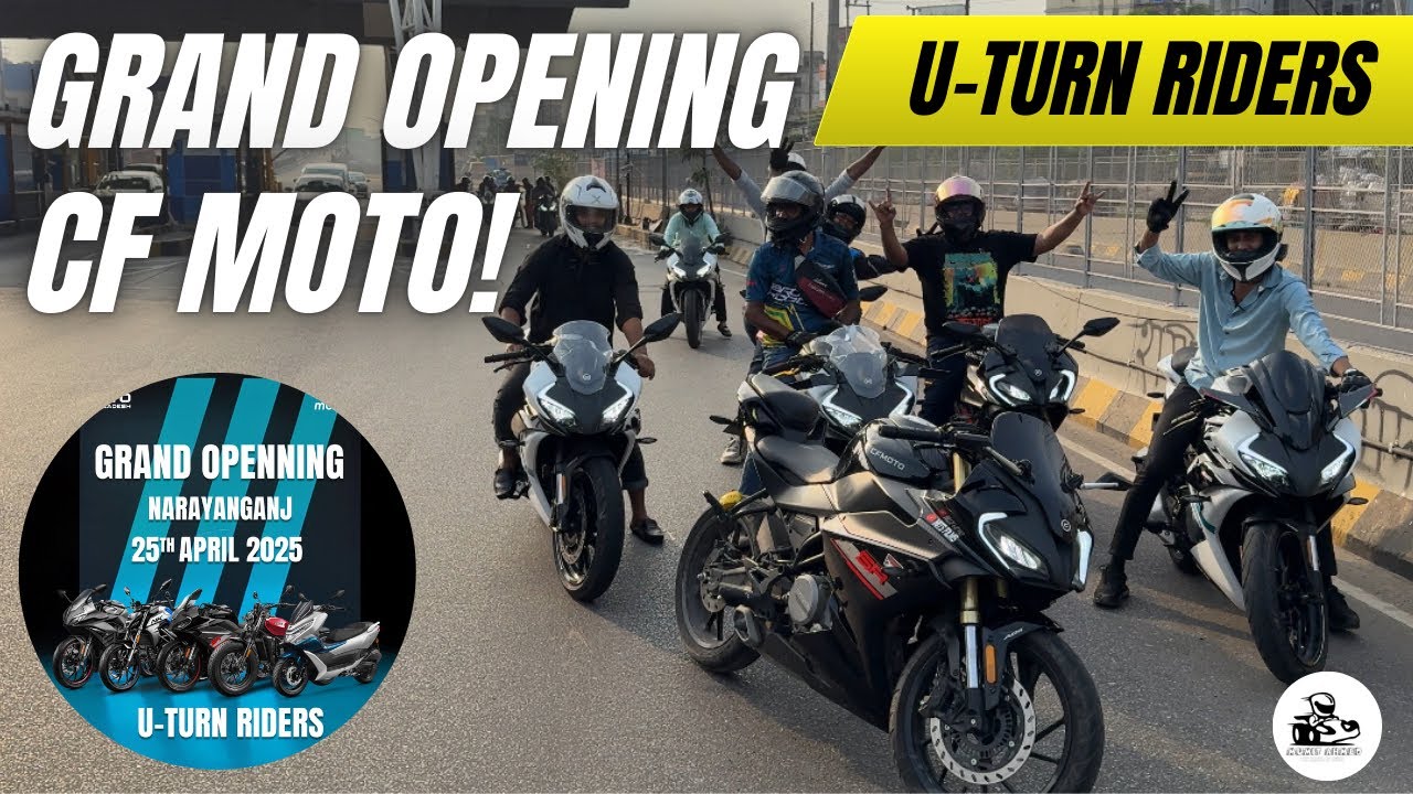 U-turn riders/ CF MOTO grand opening/ all the group member/ - YouTube