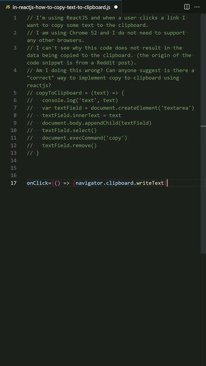 javascript - In reactJS, how to copy text to clipboard? - YouTube