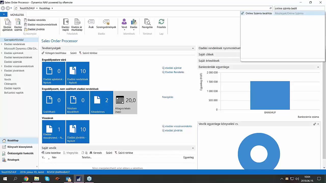 REVOLUTION - Online számla modul használata Microsoft Dynamics Navision ...