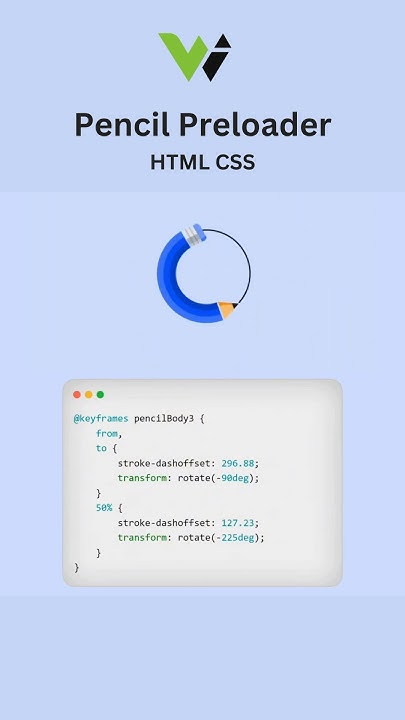 Make pencil preloader animation using CSS & HTML. #css #html #htmlcss #coding #shorts - YouTube