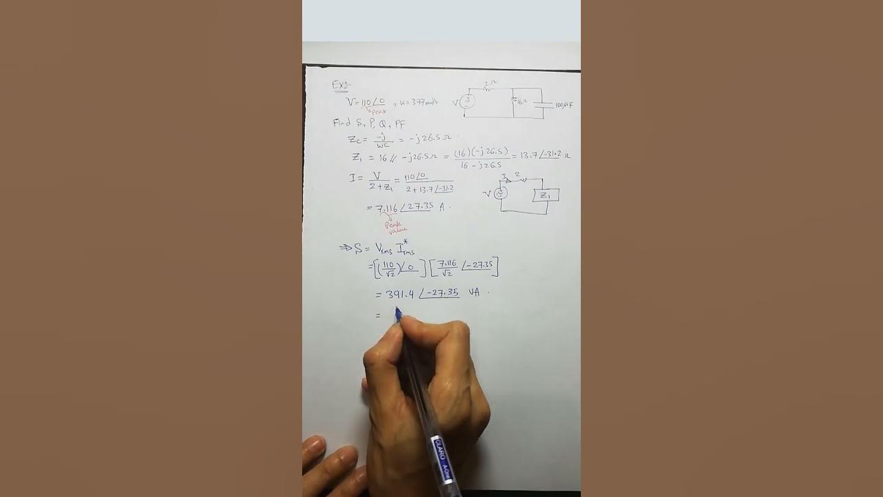 Ch.11_ Example on complex power _1 - YouTube