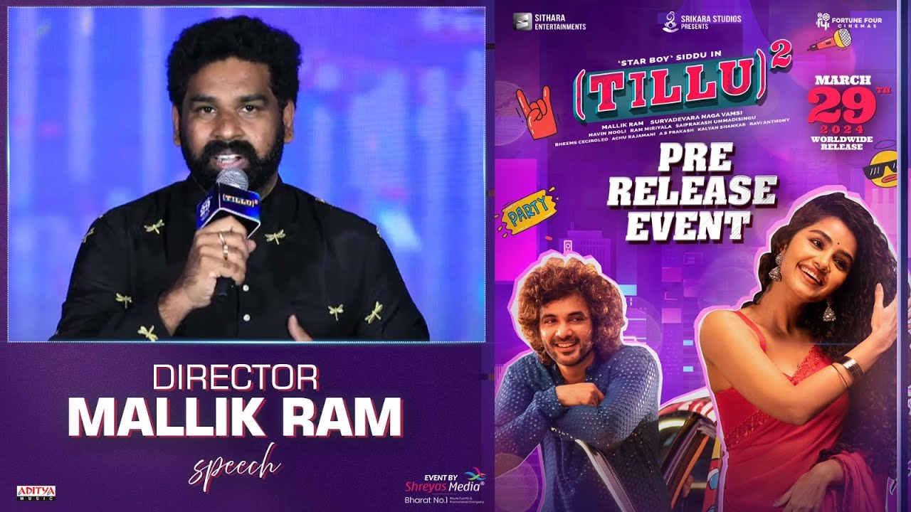 Director Mallik Ram Speech @ Tillu Square Pre Release Event | Siddhu ...