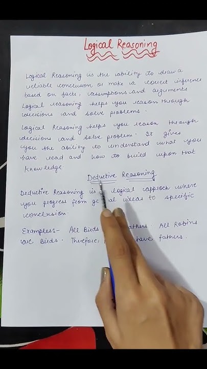 Logical Reasoning Part 1 Deductive Reasoning l Verbal Reasoning For Nta Ugc Net Paper 1 l # ...