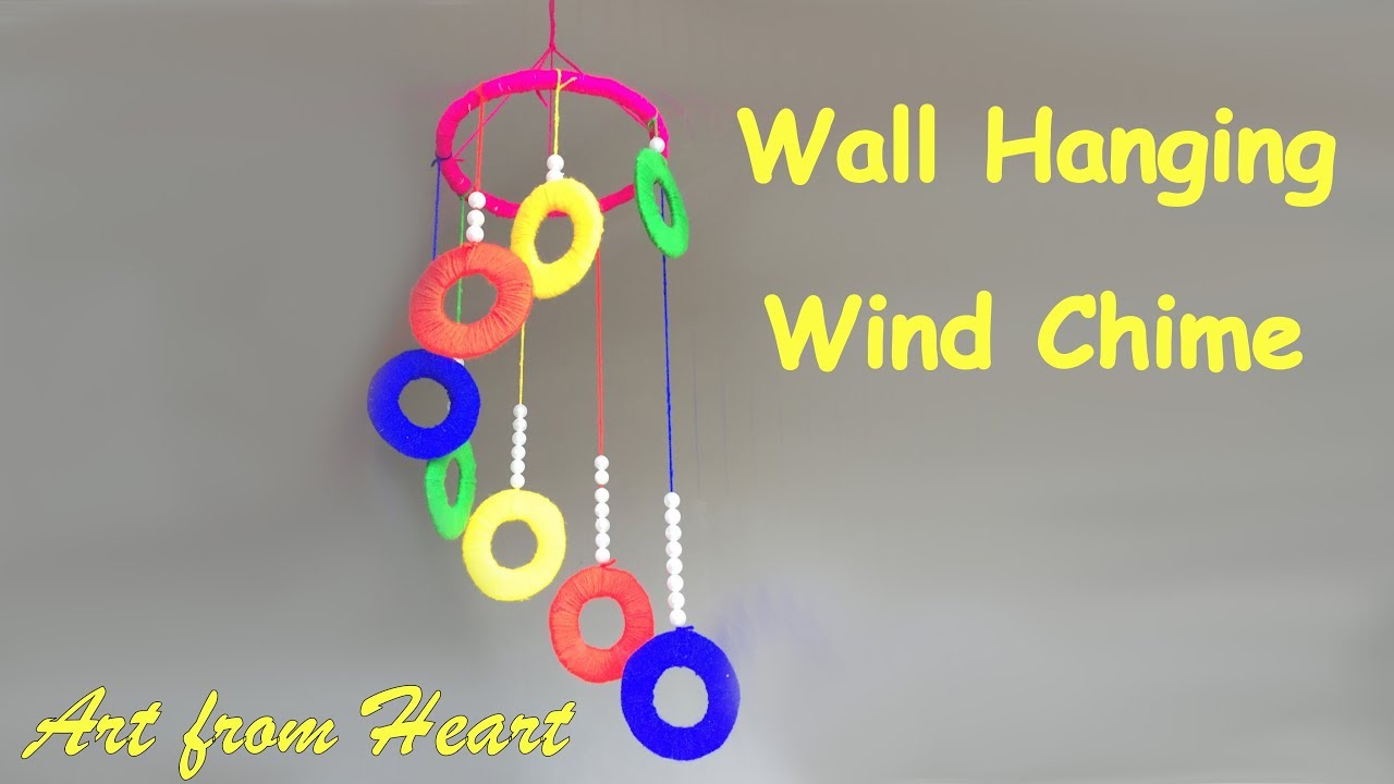 DIY Wind Chime || Wall Hanging using Woolen || Home/Room decoration ...