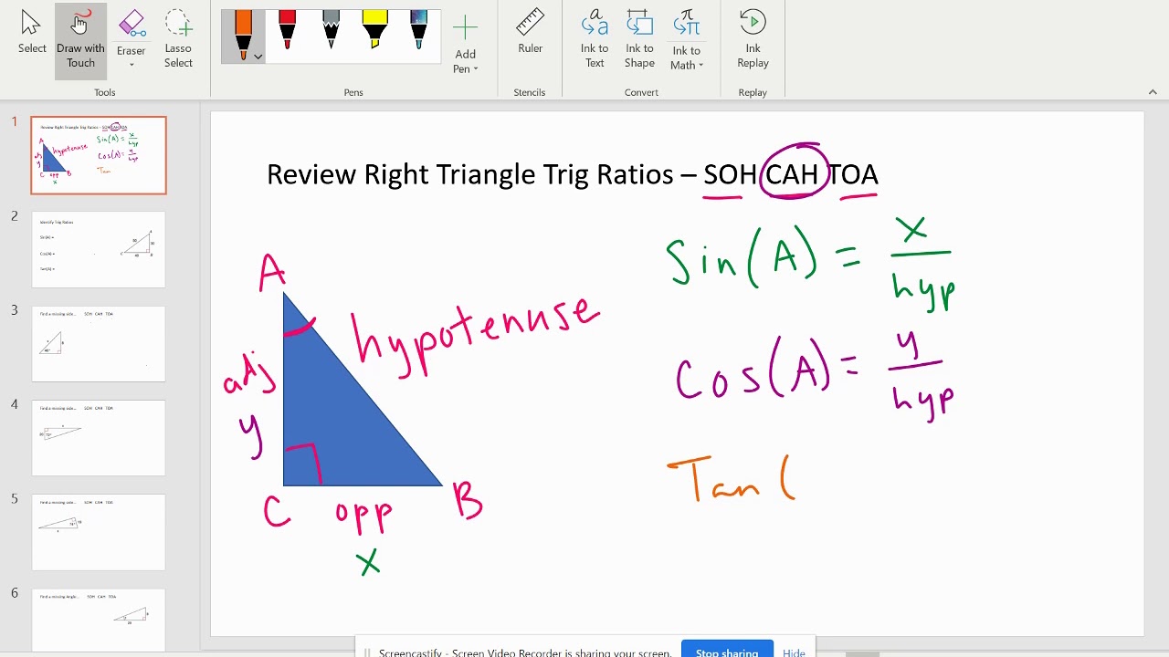 Right Triangle Trig Ratios - YouTube