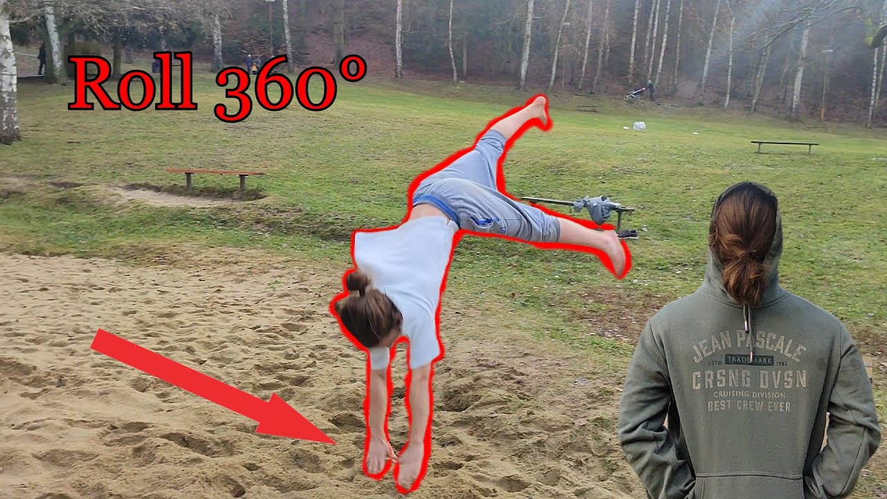 Poprvé se učím Dive Roll 360° venku. Parkour session #4. Archiv Adorai ...