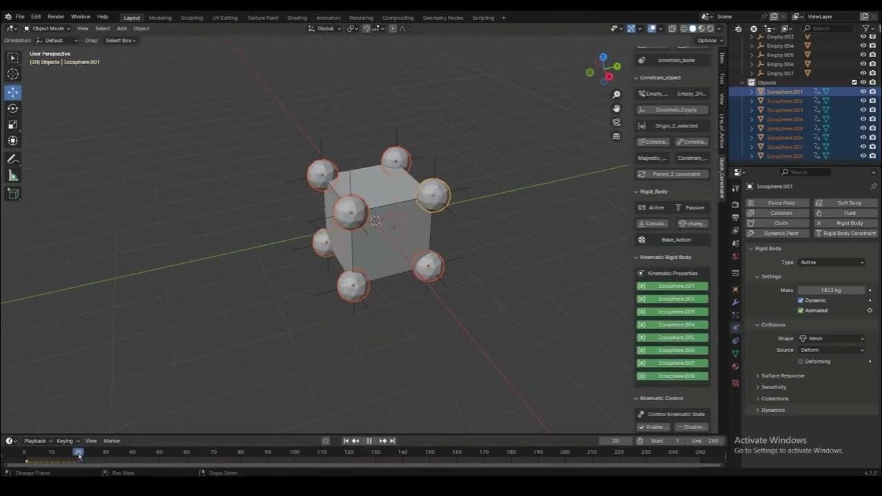 Advanced Rigid body Blender addon - YouTube