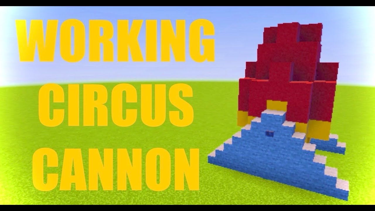 How to build a working circus cannon in Minecraft (bedrock/java) - YouTube