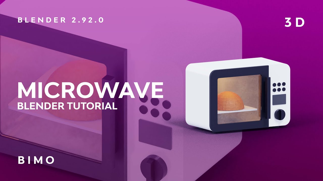 Tutorial Basic Blender 3D | How to create 3d microwave icon - YouTube