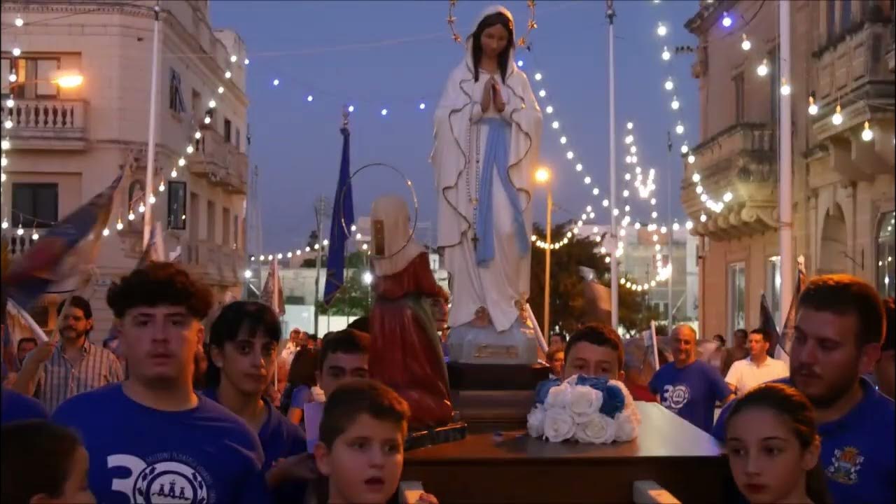 Festa 2024 | Festa Tfal | Purċissjoni bis-sehem tat-tfal flimkien mal-Banda Lourdes - YouTube