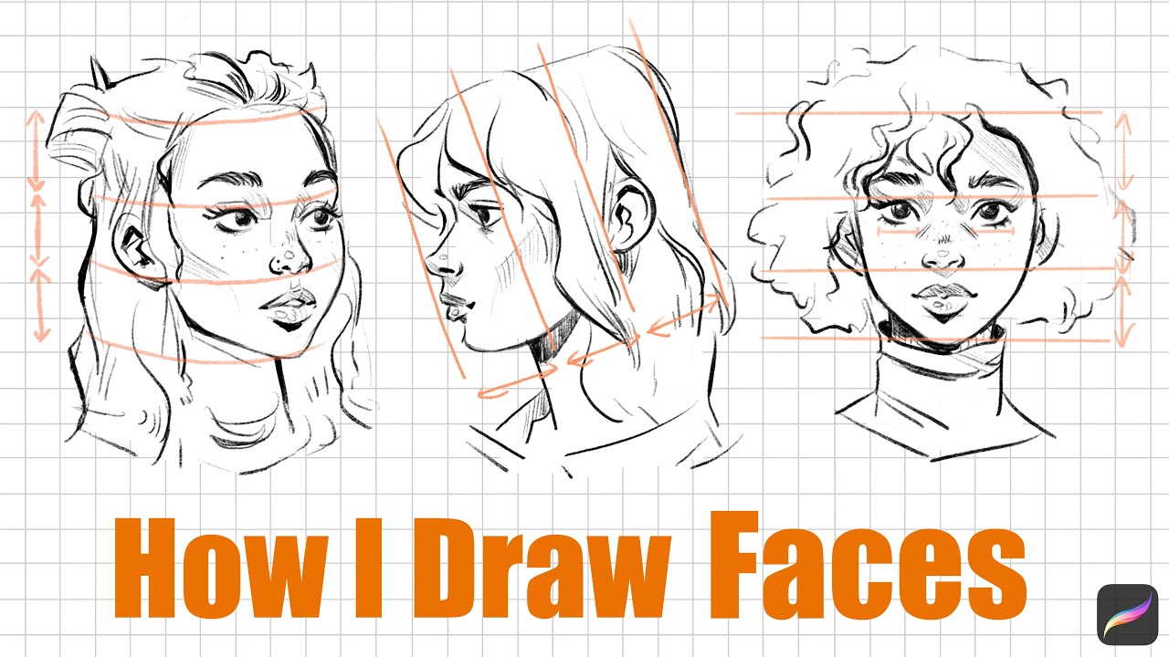 How I Draw Faces - Tutorial - YouTube