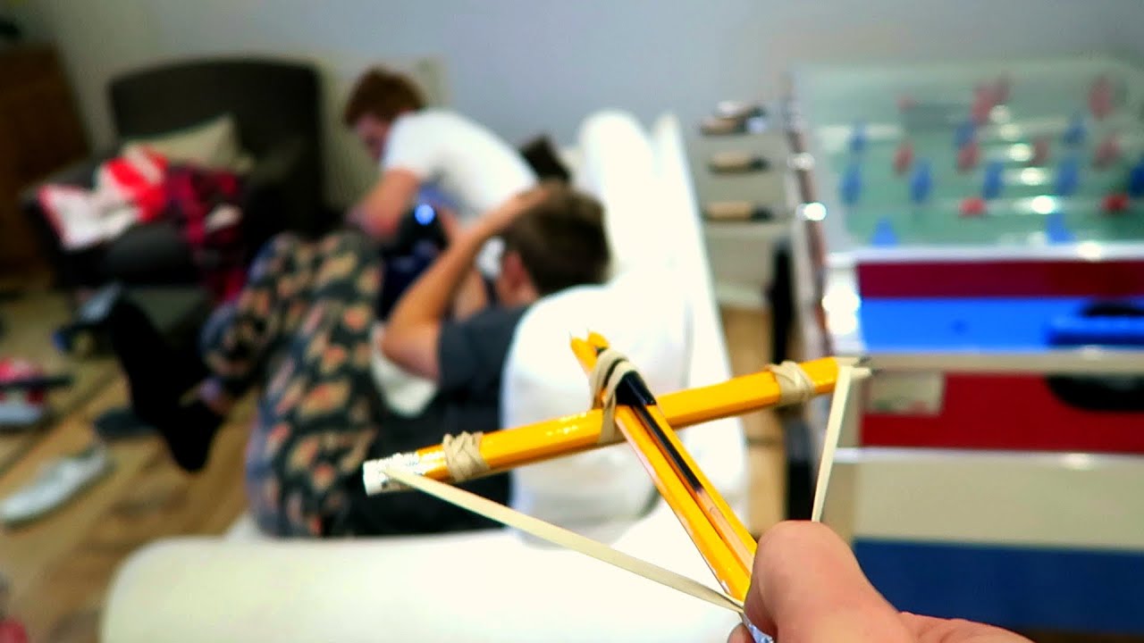HOME MADE CROSSBOW ATTACK ON ROOMMATE - YouTube