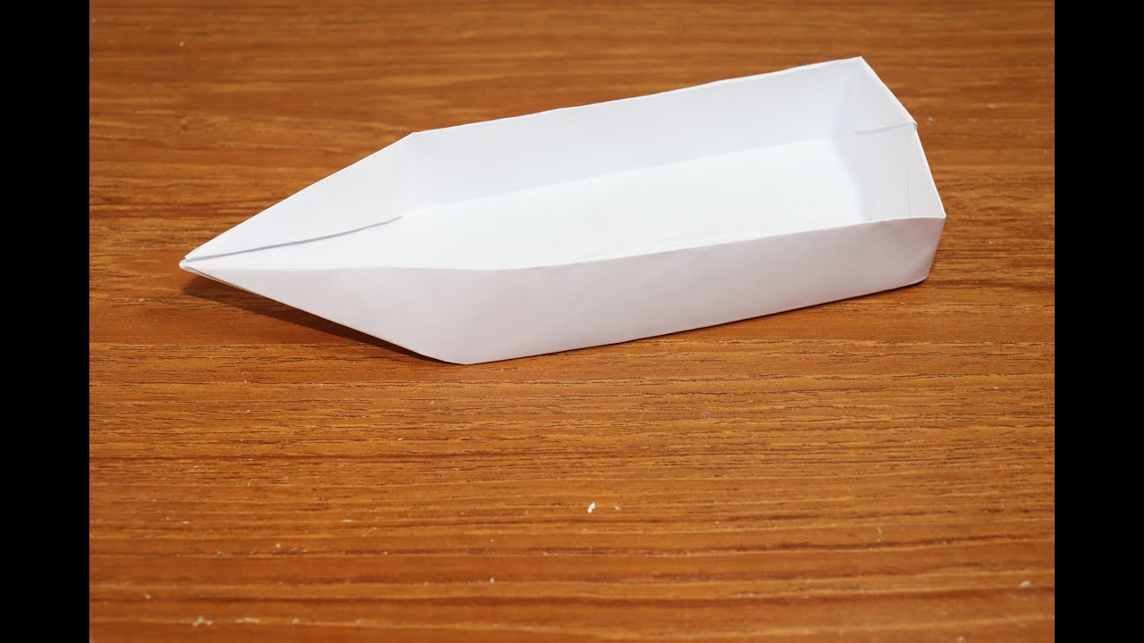 Origami Paper Boat - Single Point Paper Boat - Coast Guard Style - Easy ...