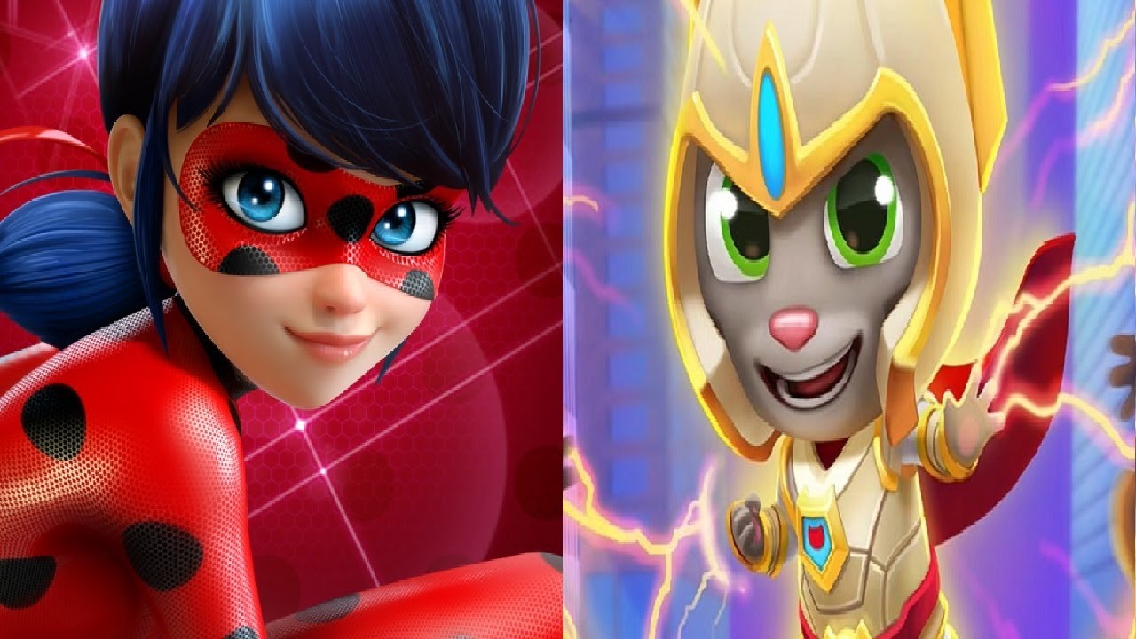 Talking Tom Hero Dash Platinum Tom Hero VS Miraculous Ladybug & Cat ...