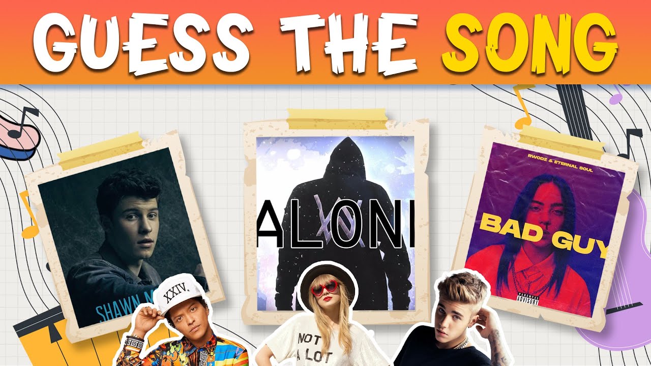Guess the Song - Justin Bieber, Taylor Swift, Bruno Mars | Can You Name ...