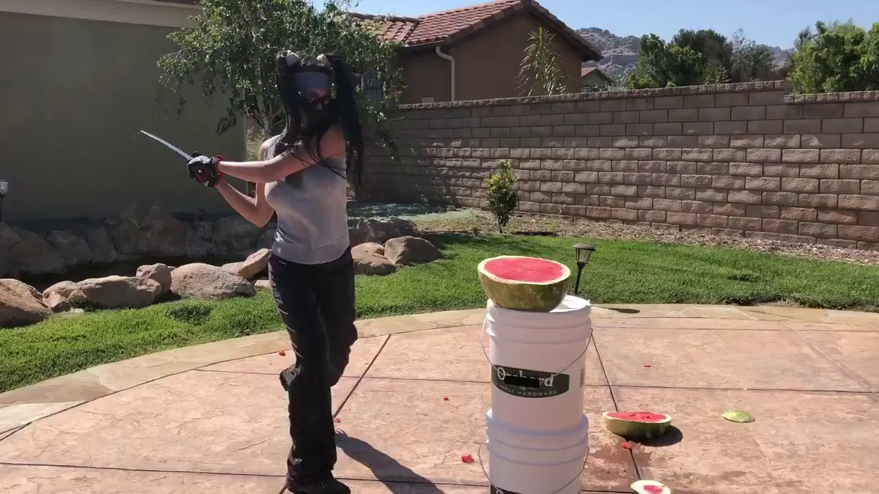 Watermelon! Jhoanna Trias training for “KNIFE OR DEATH 2” Instructor ...