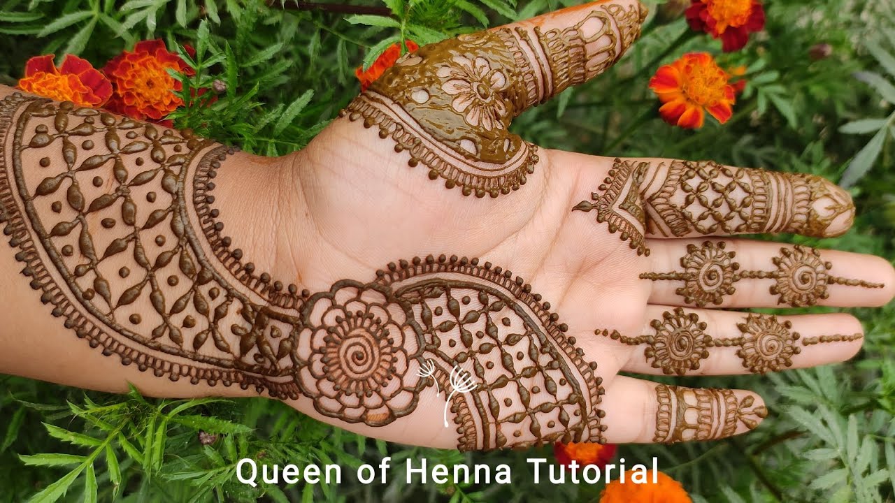 Easy and Stylish mehndi design for beginners//Front side mehndi design ...