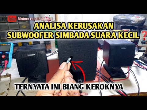 kupas tuntas kerusakan pada subwoofer speaker aktif simbadda‼️ cst z100 ...