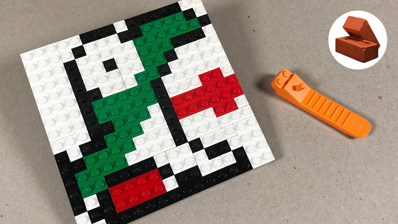 LEGO PIXEL ART – How To Build A Yoshi | Step By Step - YouTube