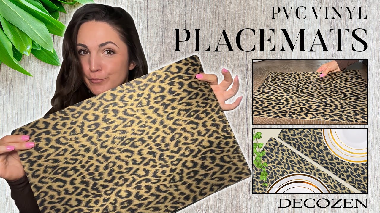 PVC Vinyl Placemats - Golden Leopard | Decozen - YouTube