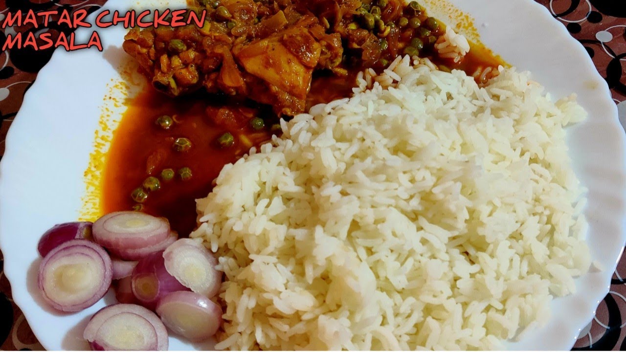 Chicken Matar Masala | How To Make Matar Chicken Curry | Chicken With ...