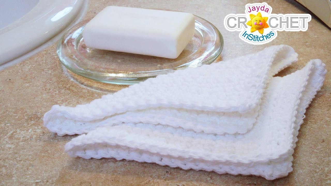 Simple Classic Washcloth Crochet Quick Fix - Pattern & Tutorial - YouTube
