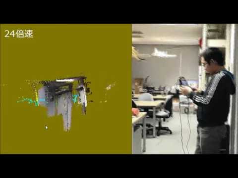 RGB-D SLAM (Real Sense R200 + RTAB-Map on Ubuntu 14.04) - YouTube
