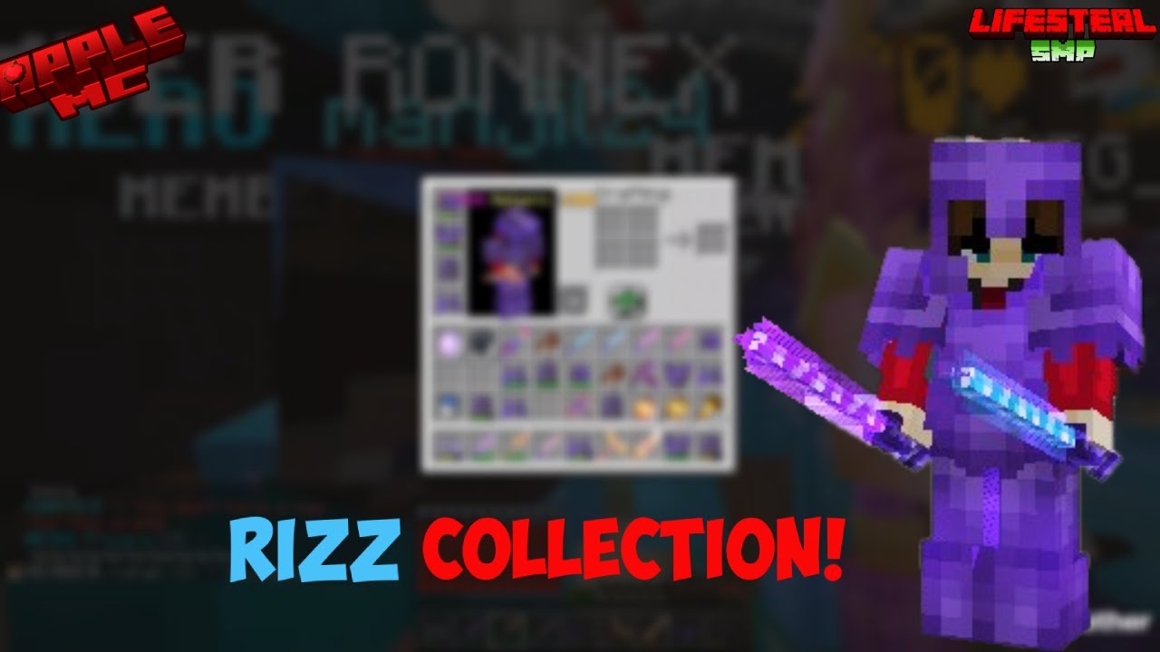 REVEALING MY RIZZ COLLECTION IN PUBLIC LIFESTEAL SMP | APPLE MC ...