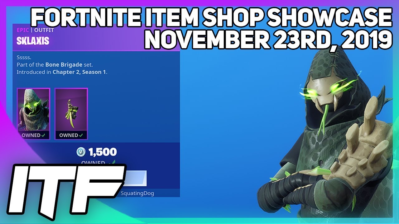 Fortnite Item Shop *NEW* SKLAXIS SET! [November 23rd, 2019] (Fortnite ...