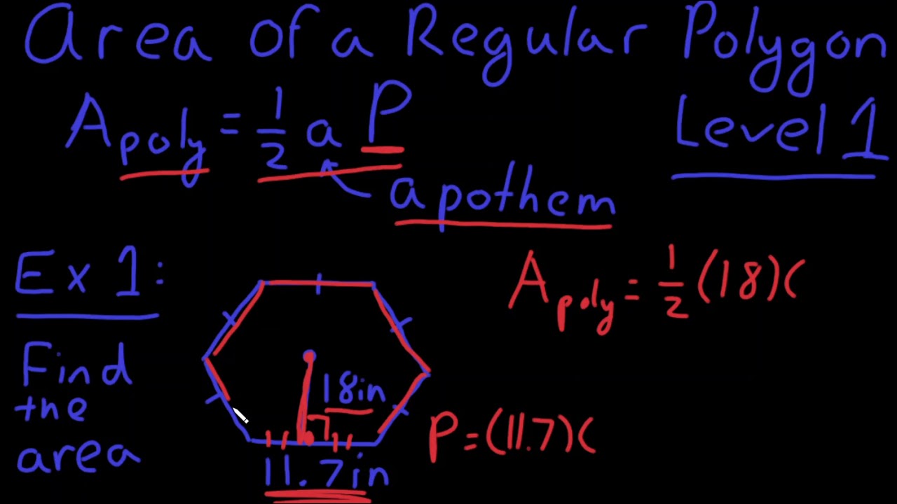 Area of a Regular Polygon Level 1 - YouTube