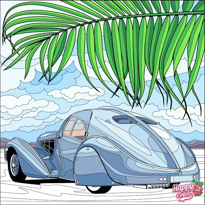 happy color bugatti type 51 - YouTube