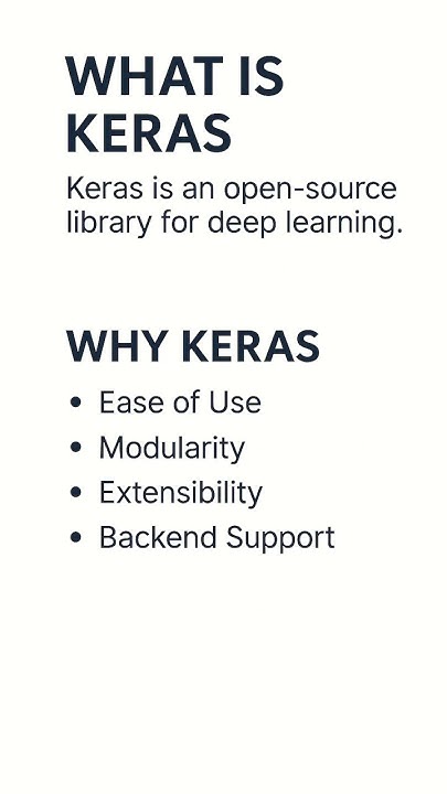 What is Keras? 🔍 Deep Learning Made Simple! | AI & ML Basics #Shorts #ytshorts #python # ...
