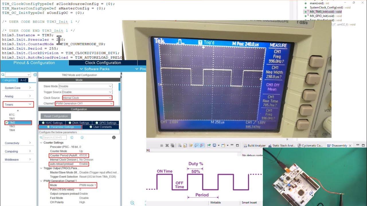How to generate a PWM Signal with STM32 - YouTube