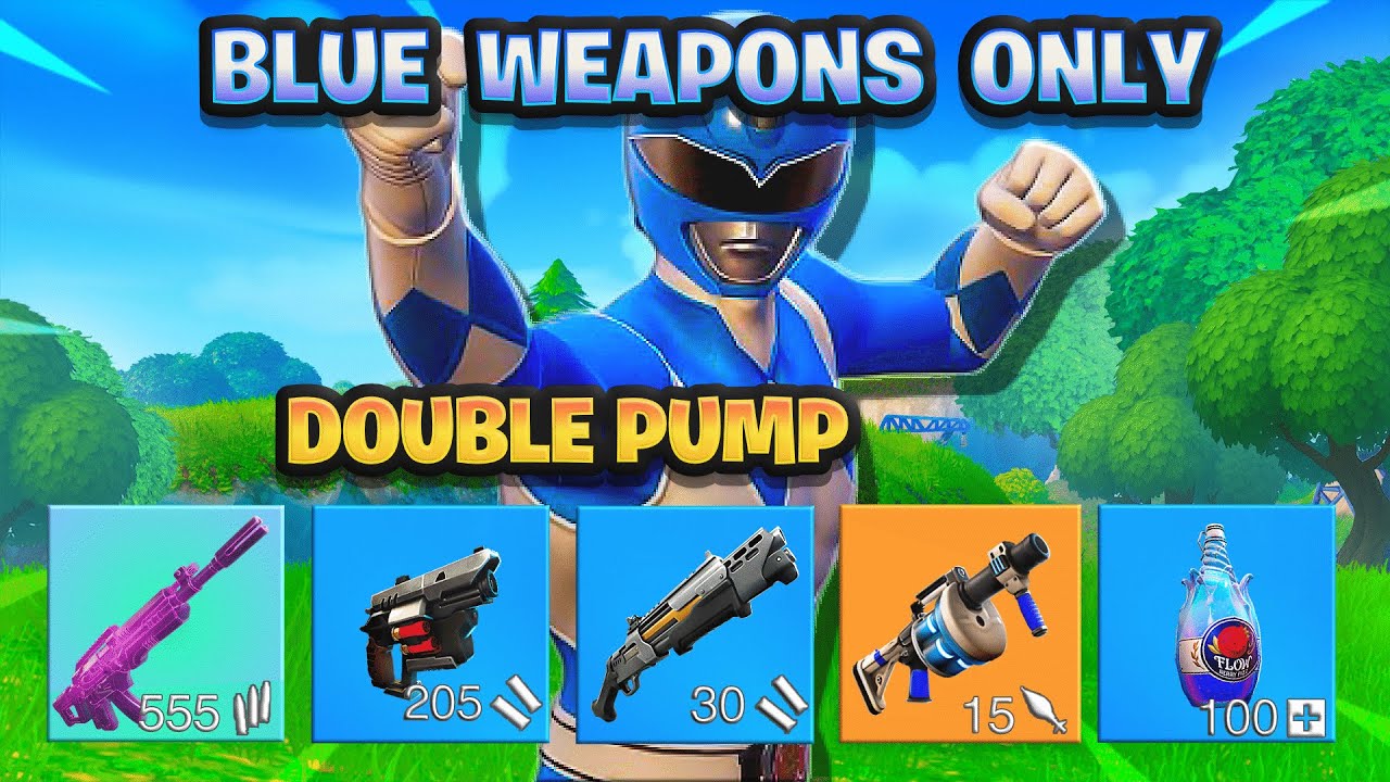 💙 Fortnite Blue Ranger & Blue Weapons Only Challenge: Pro-Sweat Edition ...