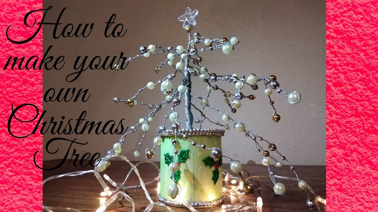 DIY Christmas tree with wire and beads. How to make - YouTube