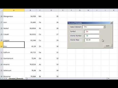 Excel Periodic Table & Text To Speech In Excel - YouTube
