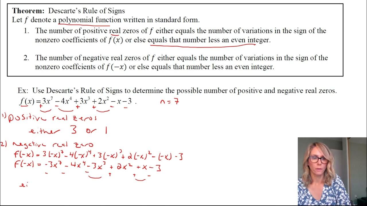 Math 3 Section 3 4 Part 2 Real Zeros of Polynomials - YouTube